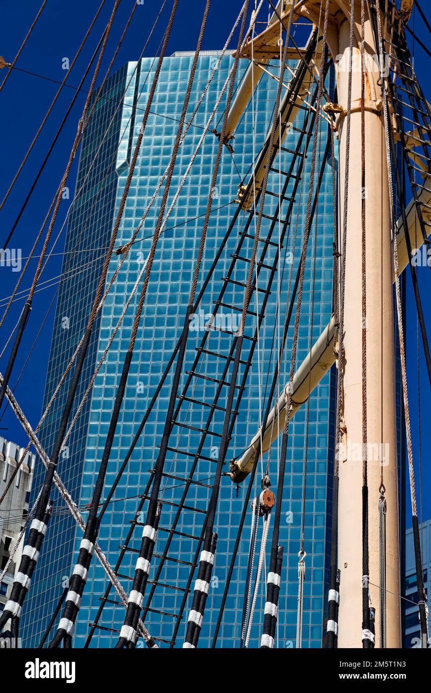 Rigging of the four-masted barque Peking (now residing in a museum in ...