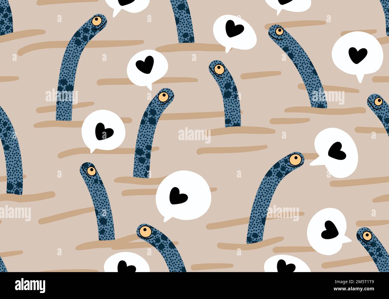 Cartoon sea ocean animals seamless spotted eel pattern for wrapping ...
