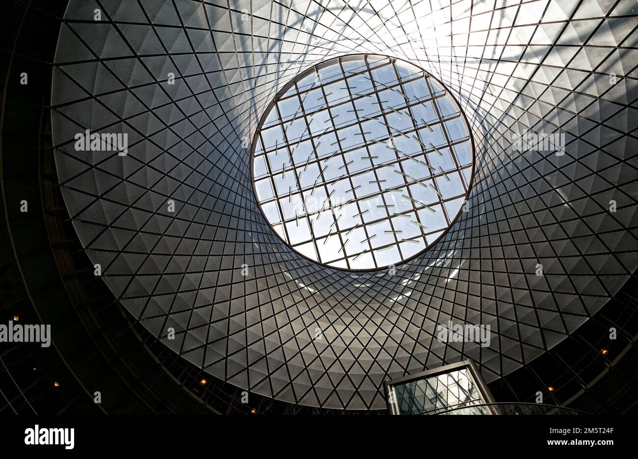 Fulton Center's atrium is capped by the "Sky Reflector Net" apparently ...