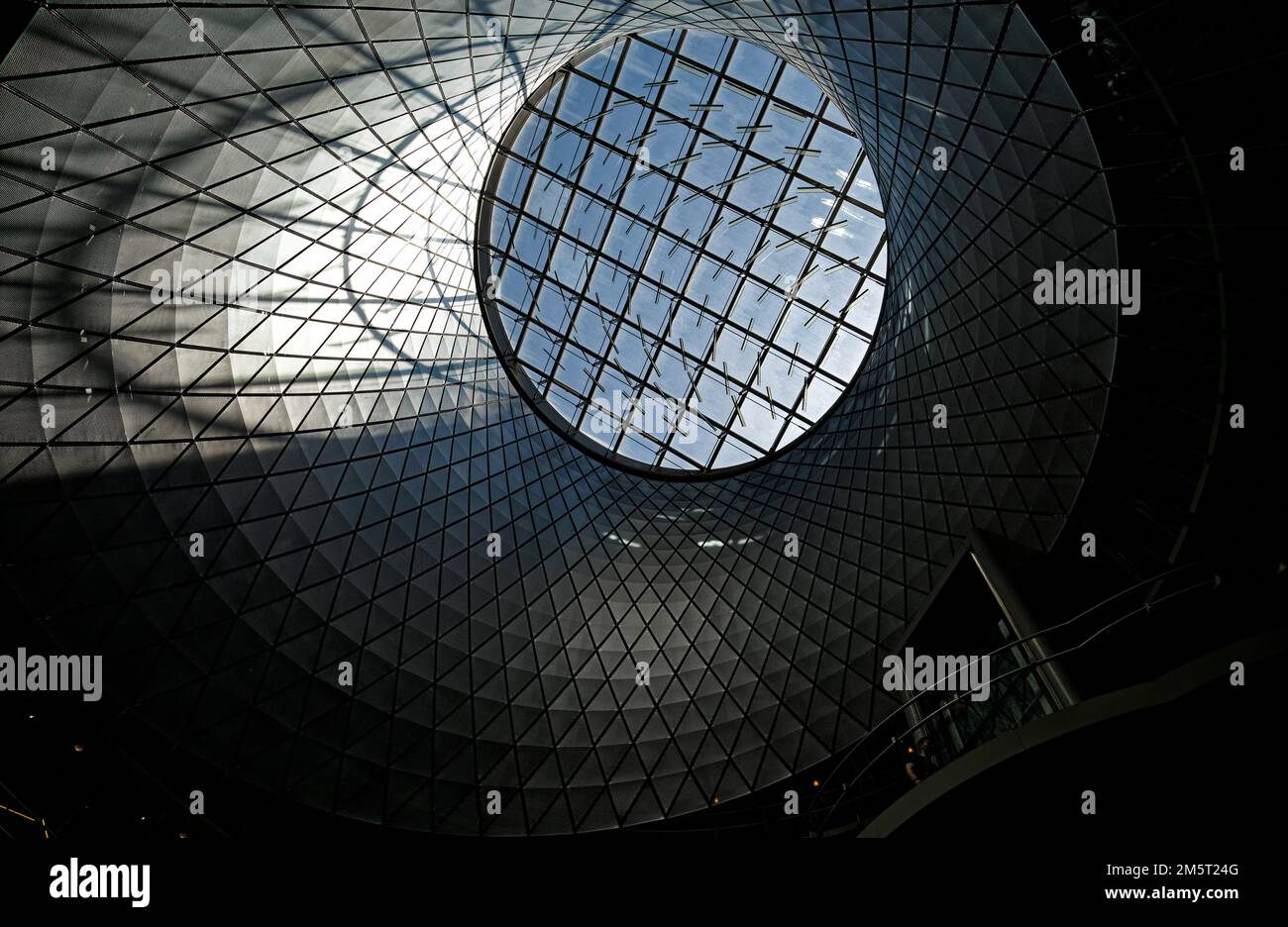 Fulton Center's atrium is capped by the "Sky Reflector Net" apparently ...