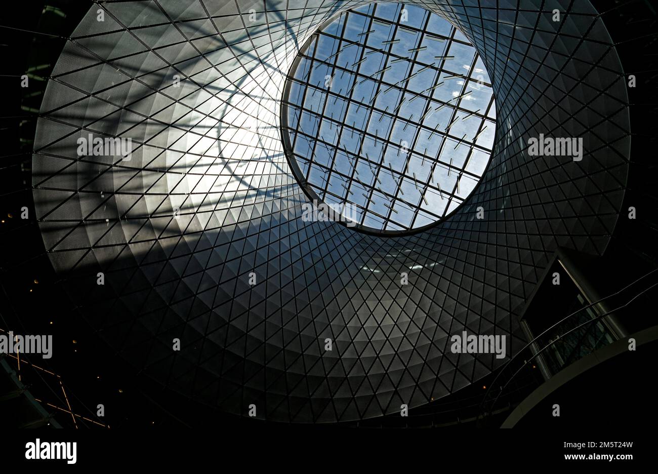 Fulton Center's atrium is capped by the "Sky Reflector Net" apparently ...