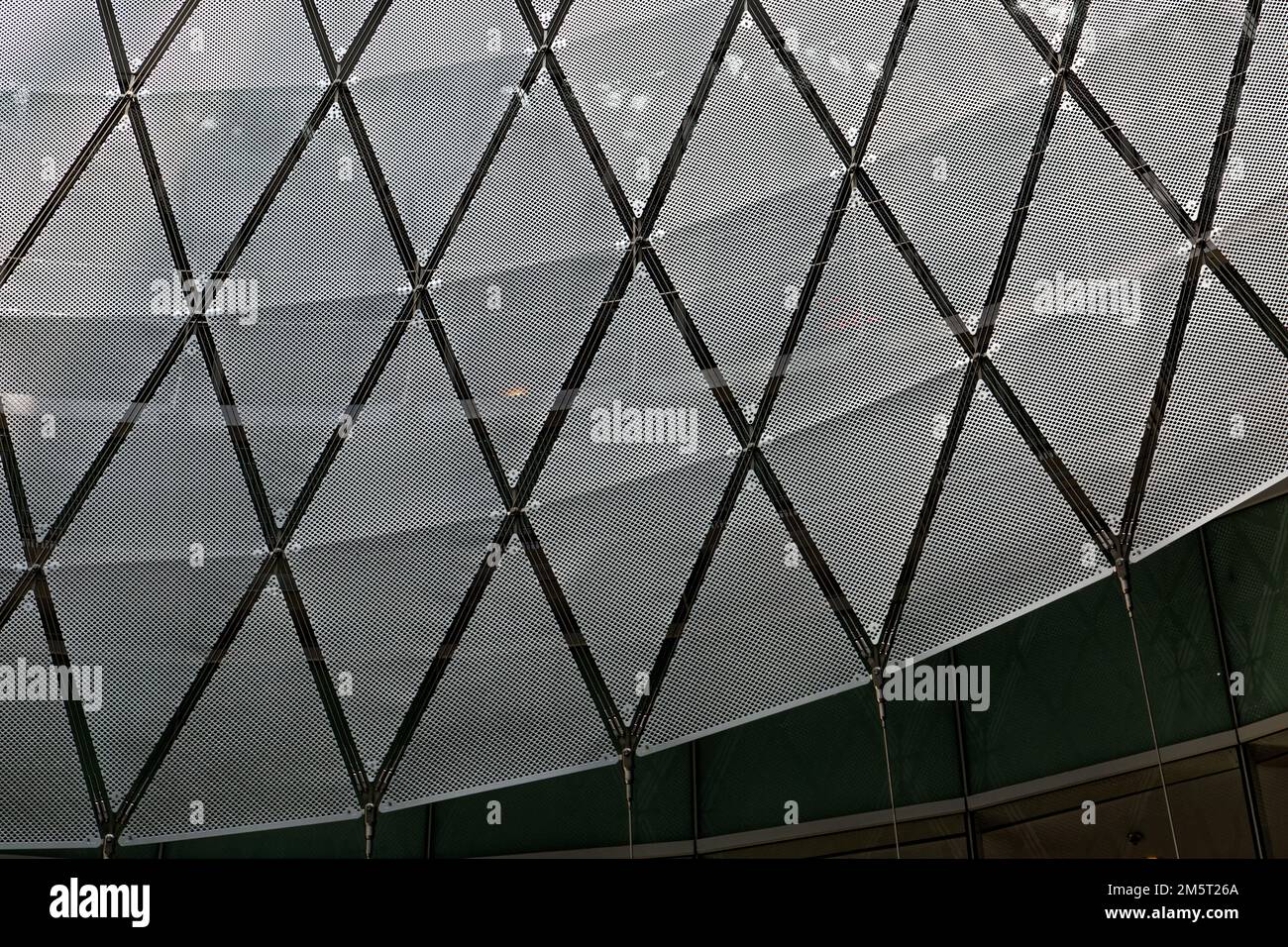 Fulton Center's atrium is capped by the "Sky Reflector Net" apparently ...