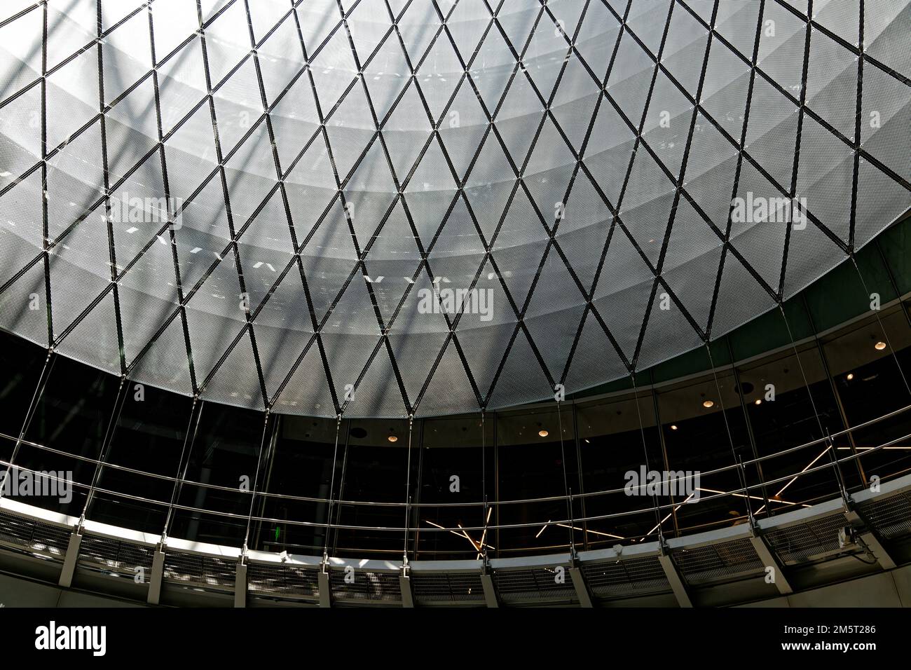 Fulton Center's atrium is capped by the "Sky Reflector Net" apparently ...