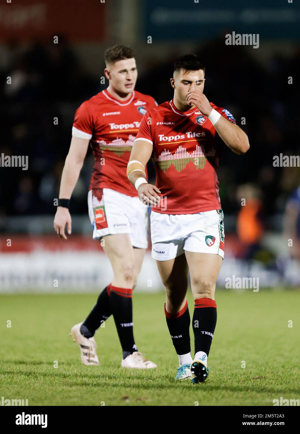 Leicester Tigers' Dan Kelly reacts during the Gallagher Premiership ...