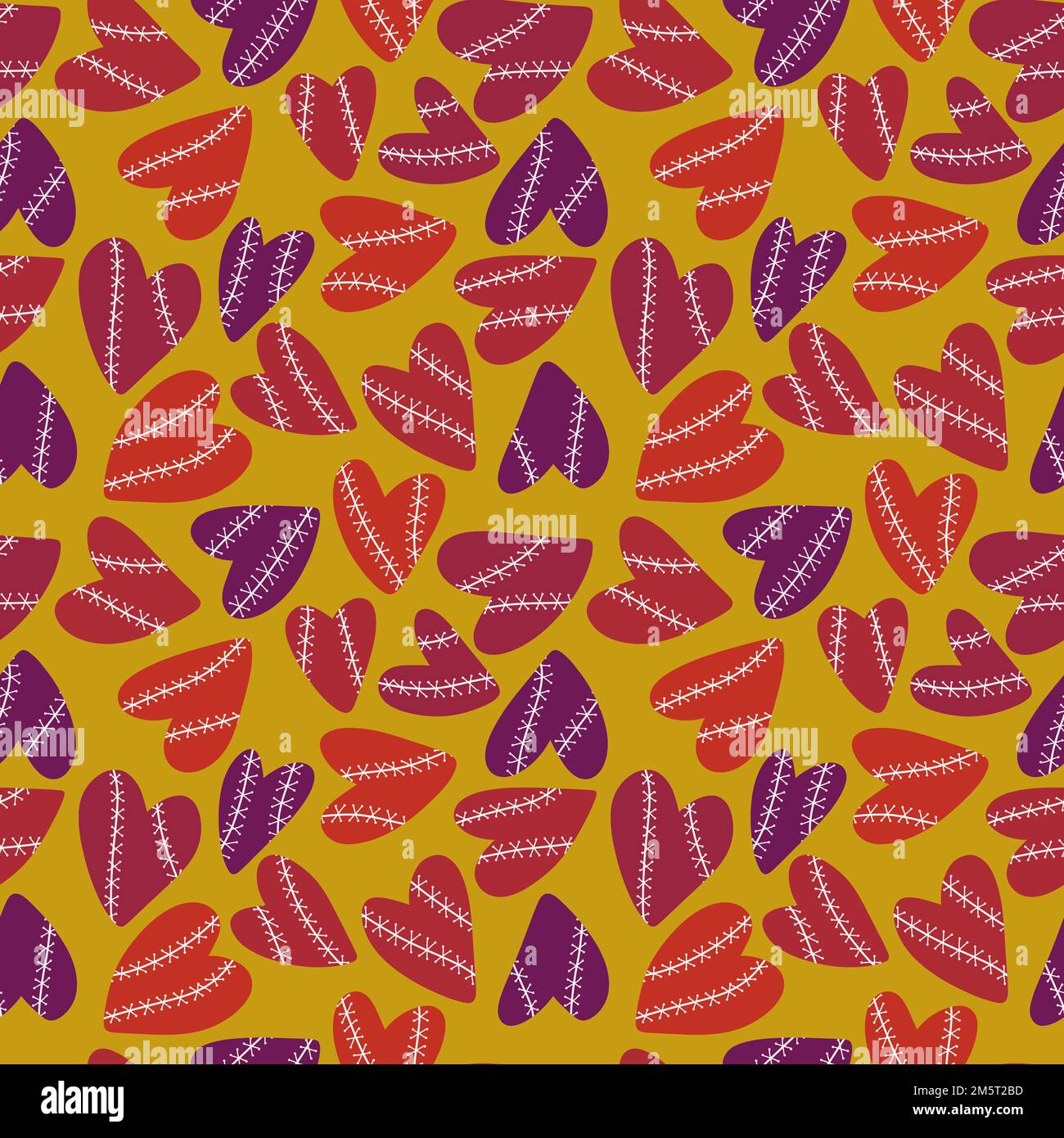 Valentines hearts seamless cartoon pattern for wrapping paper and kids ...