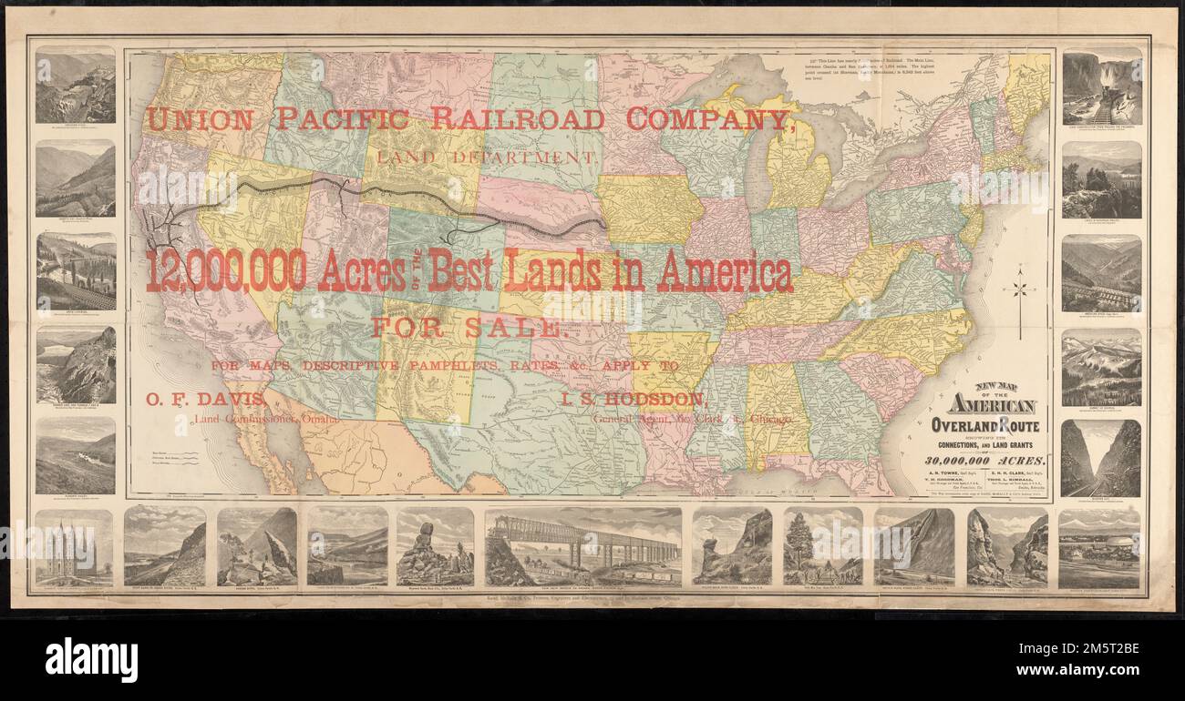 New map of the American overland route showing its connections, and ...