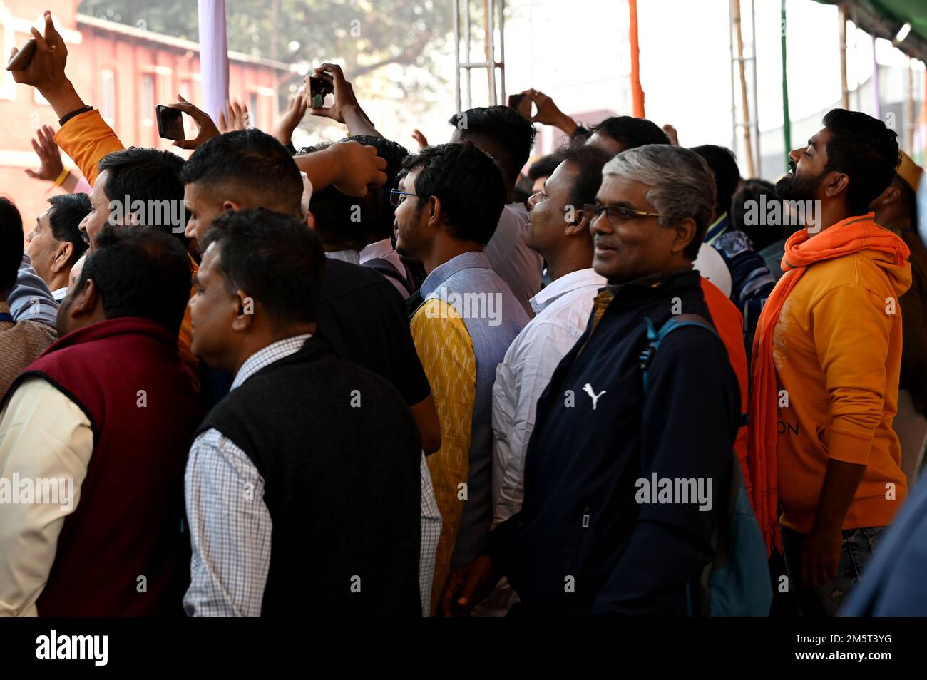 KOLKATA, INDIA - DECEMBER 30: Delegates chants Jay Shree Ram during ...