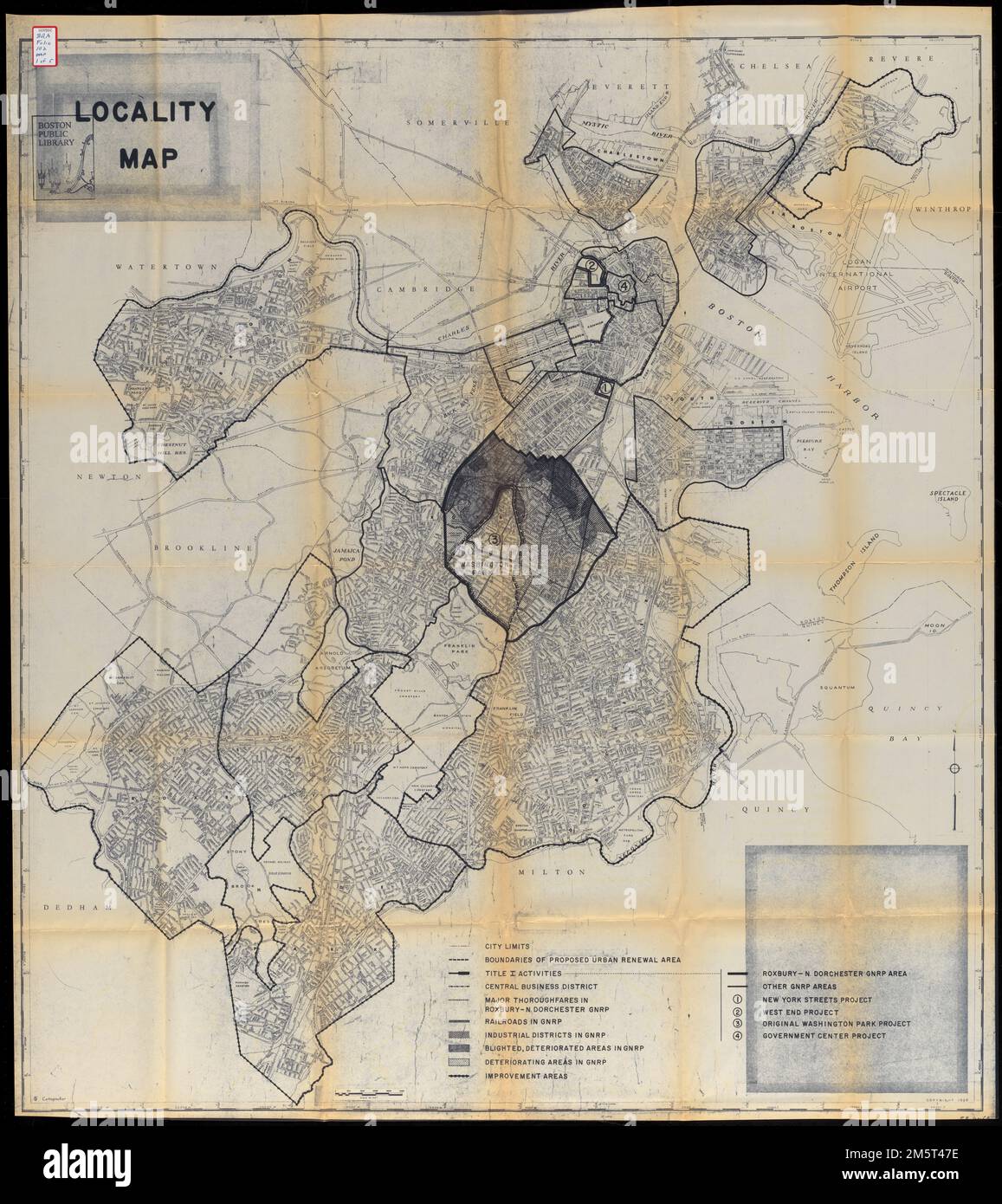 Locality map. Shows boundaries of proposed urban renewal area, title I ...