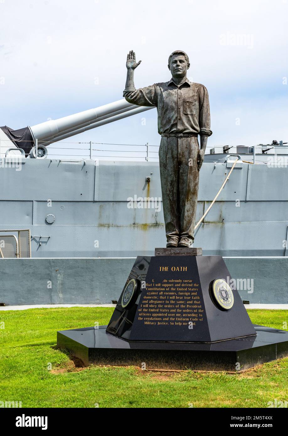 The Oath statue tribute to the US Coast Guard at the Battleship ...