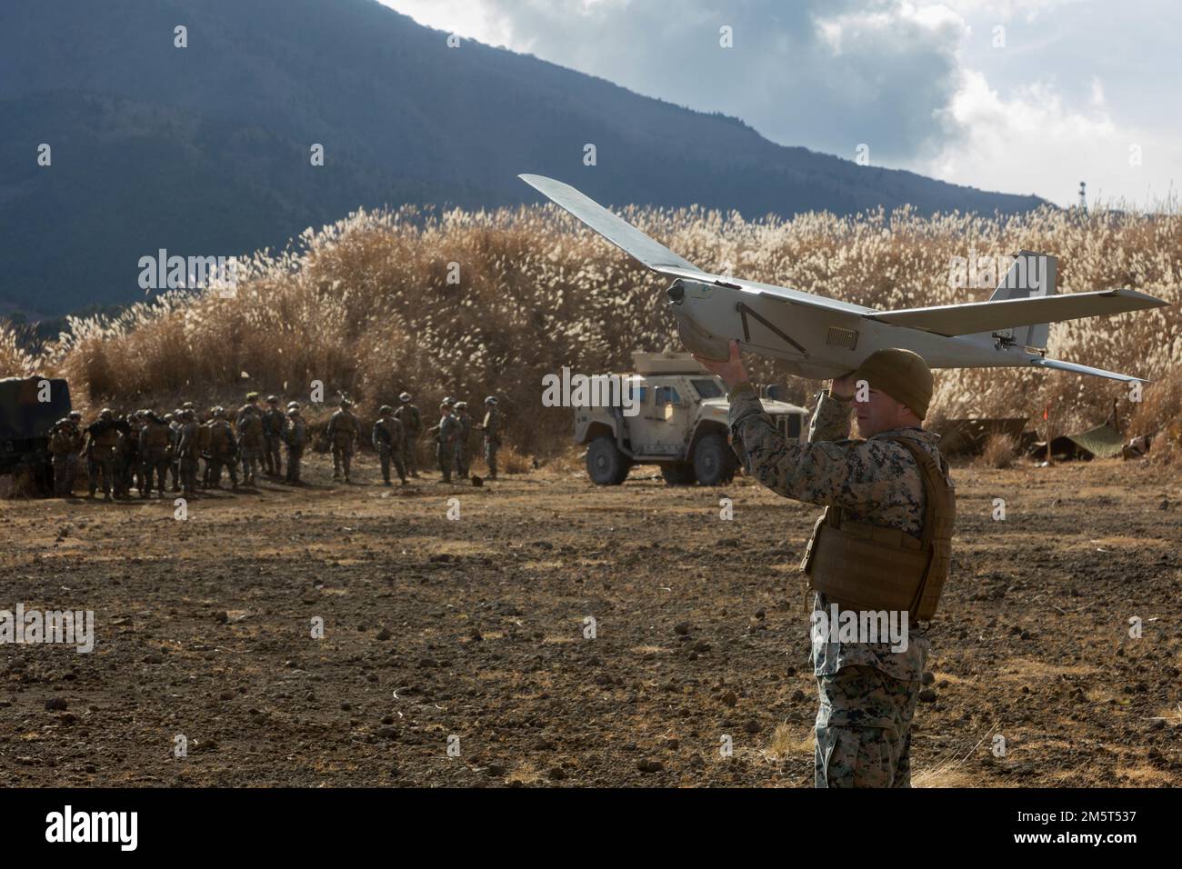 U.S. Marine Corps Sgt. Corey Ash, an external unmanned aerial vehicle ...