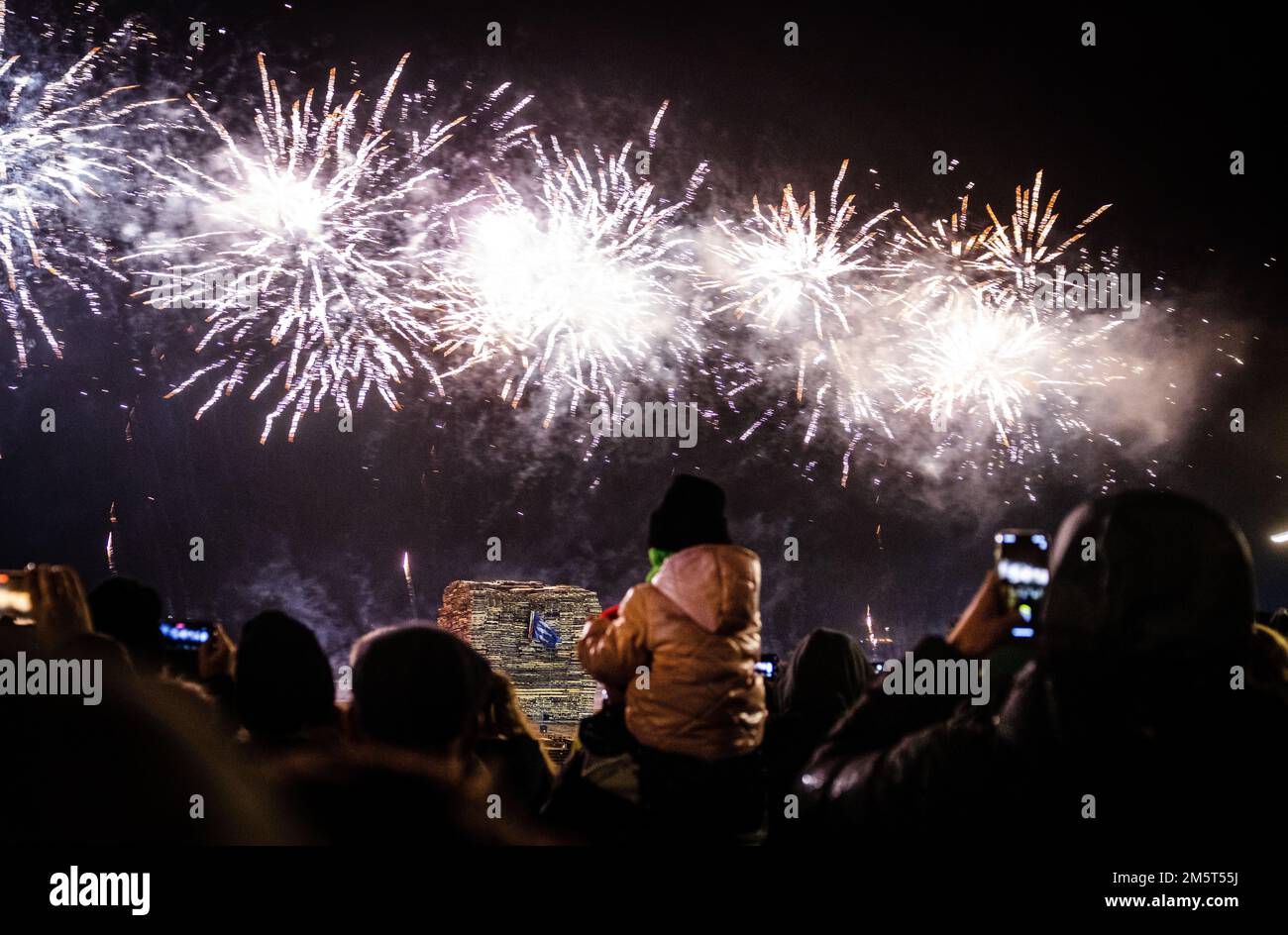 SCHEVENINGEN - The bonfire on the Noorderstrand of Scheveningen. The ...
