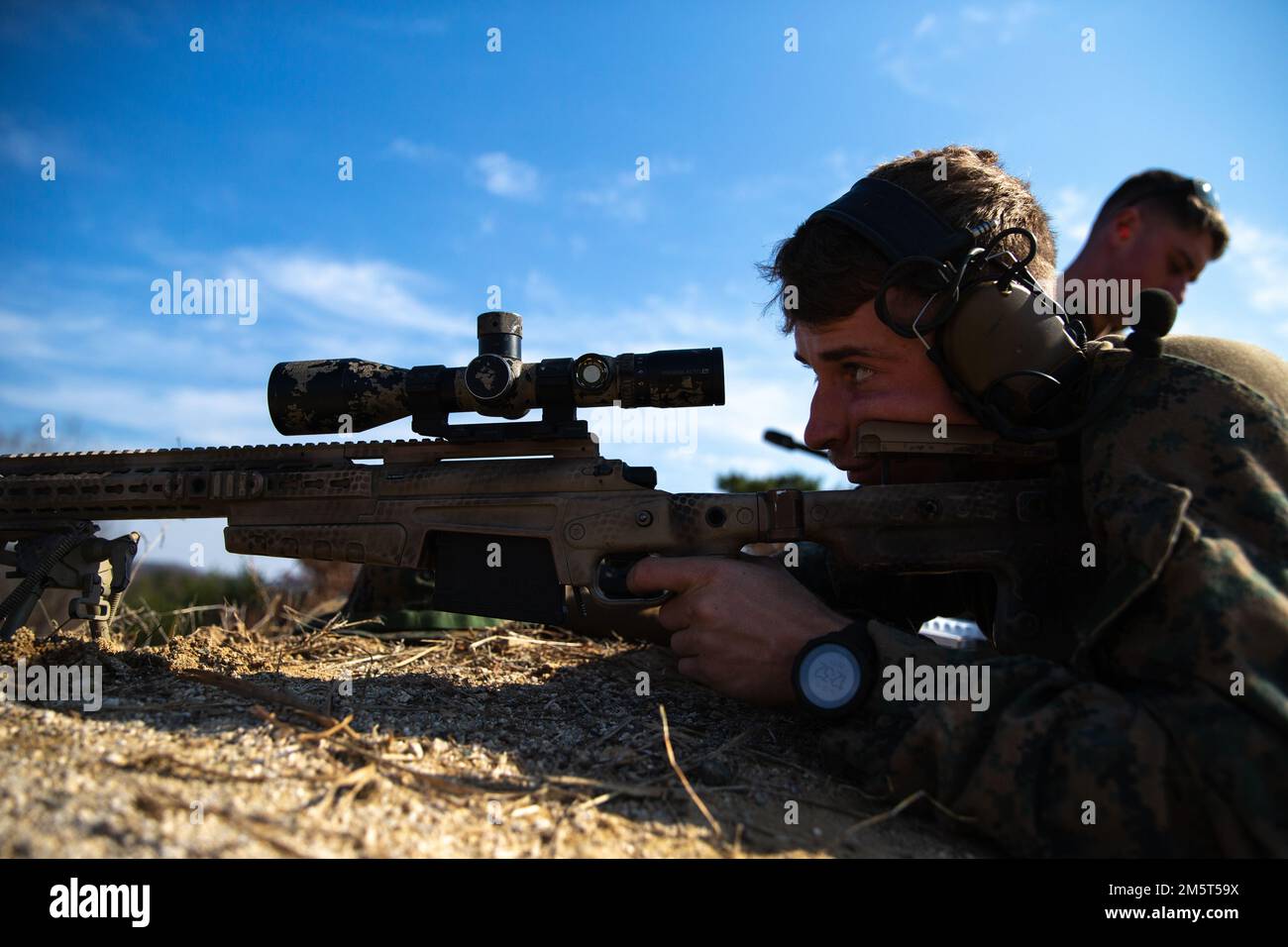 U.S. Marine Corps Lance Cpl. Reed Mederos, a scout sniper with 3d ...