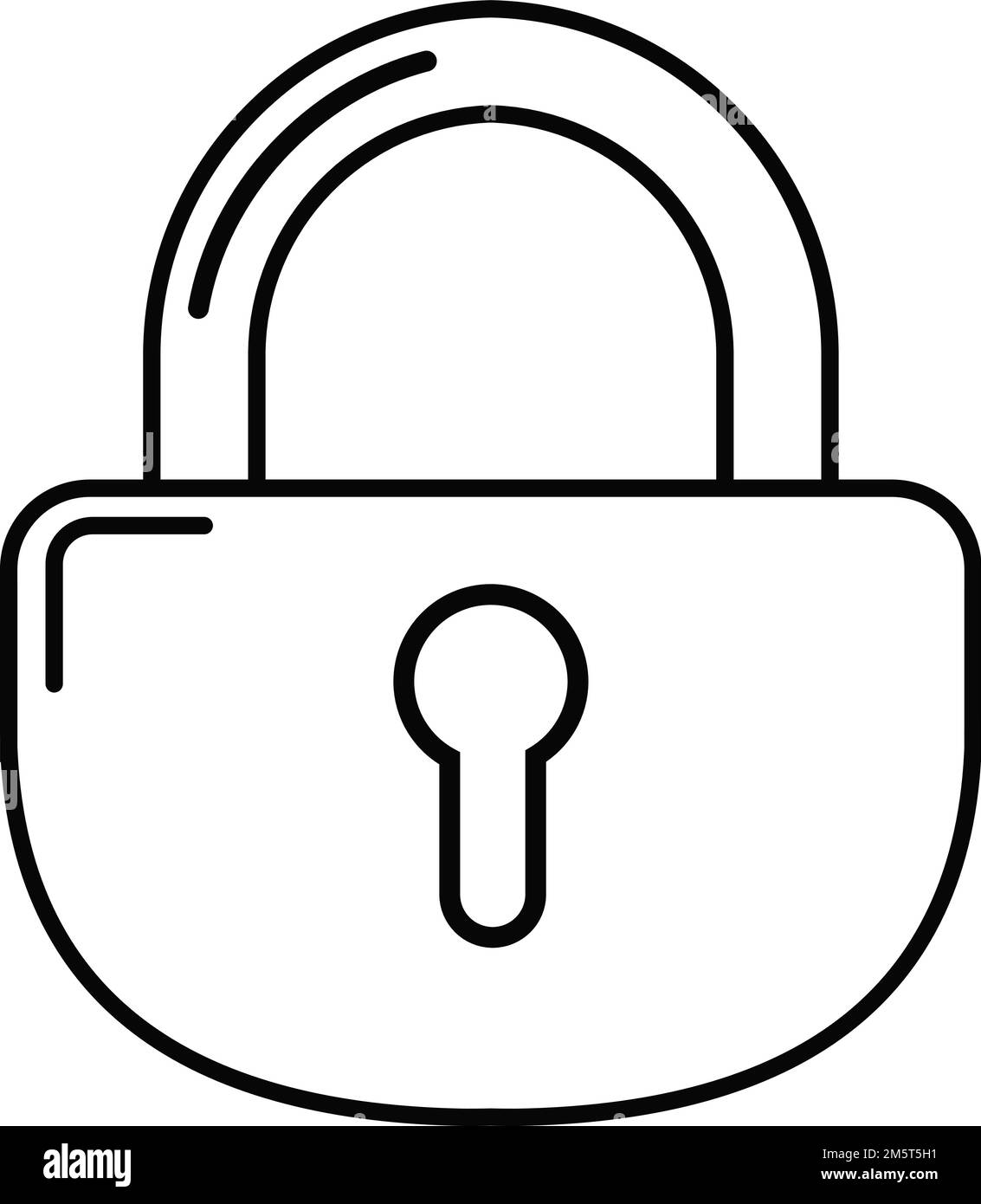 Lock icon vector. Cyber security closed padlock. Computer privacy and ...