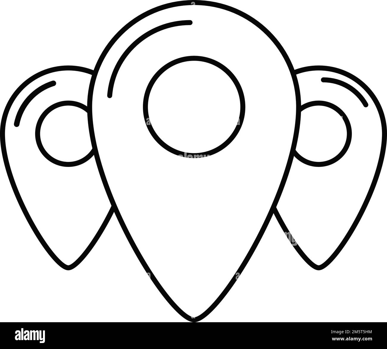 Flat navigation icon. Locate pin gps map. Position geotag vector Stock ...