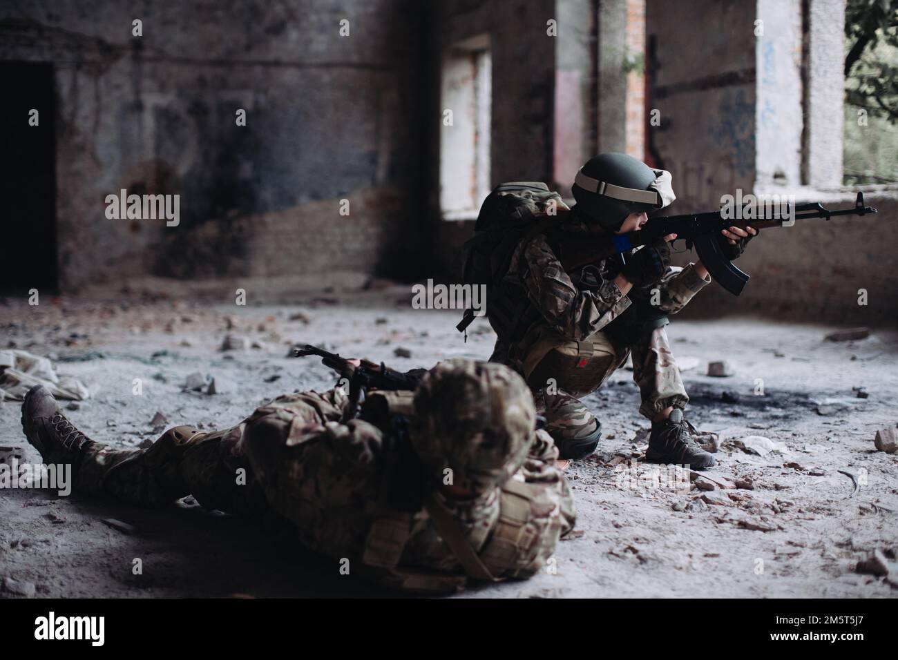 The Ukrainian military is defending its positions. Brothers in arms man ...