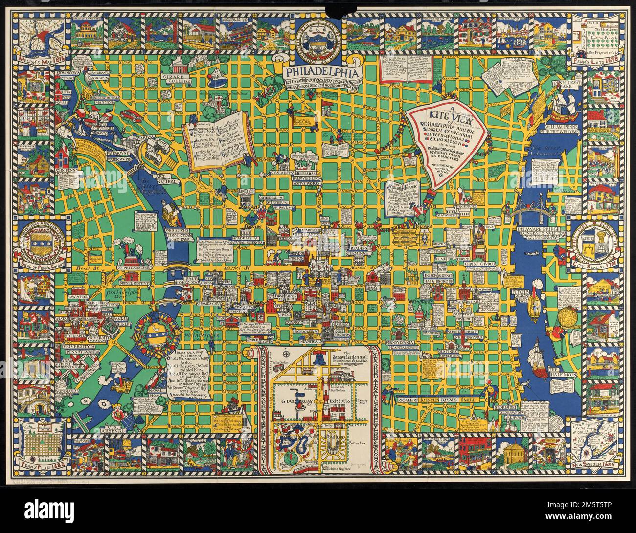 A kite view of Philadelphia and the Sesqui Centennial International ...