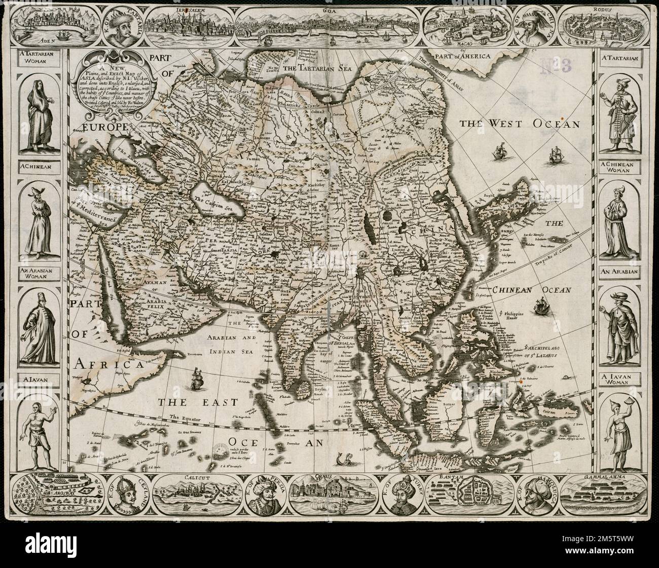 A new, plaine, and exact map of Asia : described by N.I. Visscher, and ...