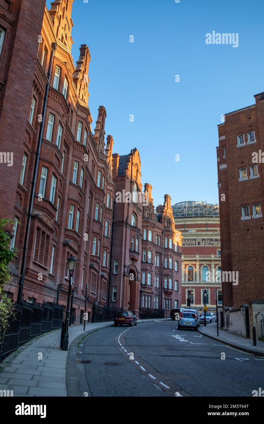 London, England – December 2022. idyllic red brick Victorian buildings ...