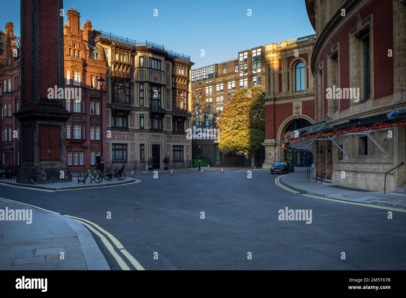 London, England – December 2022. idyllic red brick Victorian buildings ...