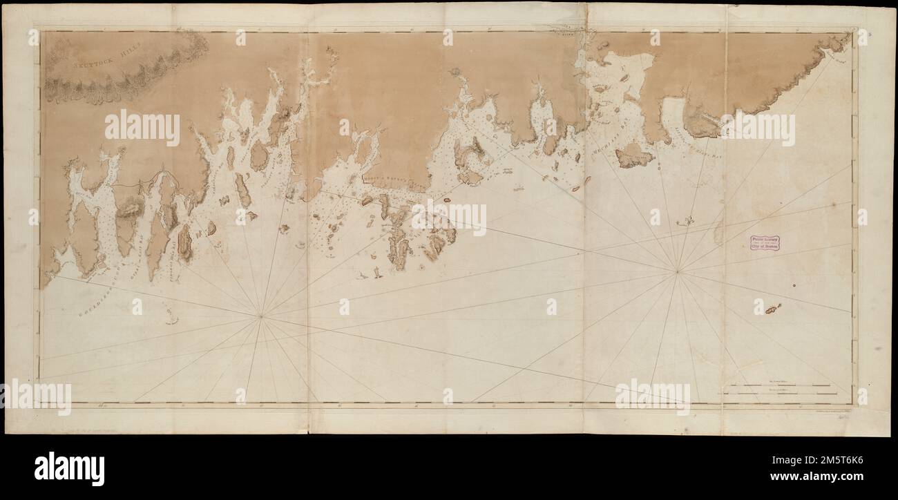 Coast of Maine from Moose Cove to Gouldsboro Bay. Relief shown by ...