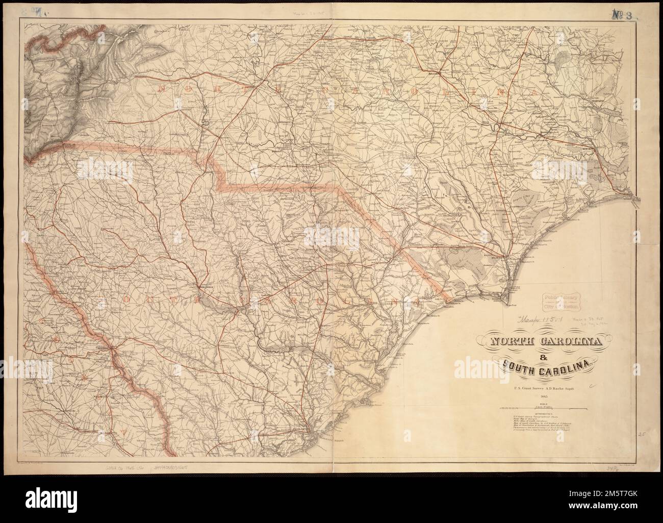 North Carolina & South Carolina. General map. "Authorities" used in ...