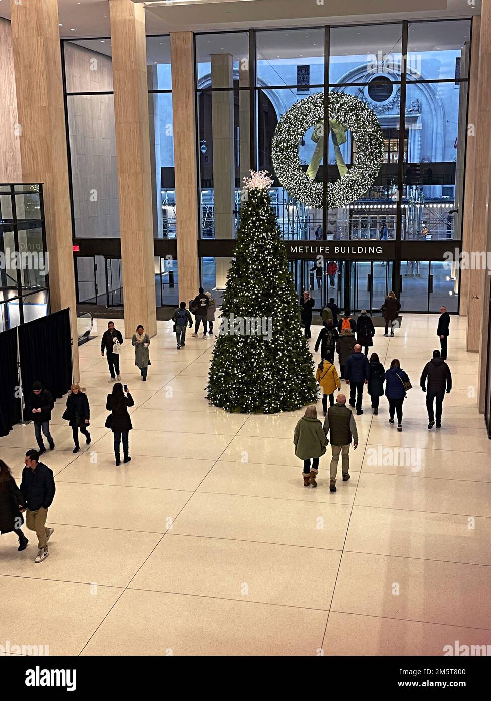 Christmas Tree, Lobby of MetLife Building, 2022 Holiday Season, New ...