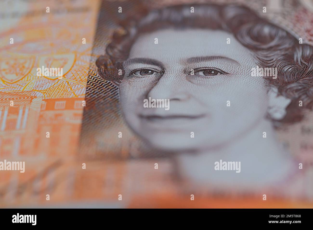 British polymer £10 banknotes issued by the Bank Of England Stock Photo ...