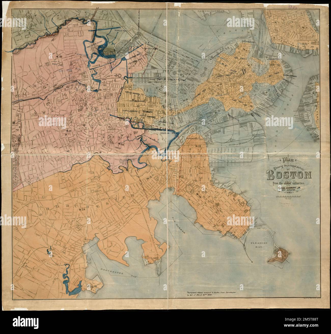Plan showing the principal portion of Boston : from the oldest ...