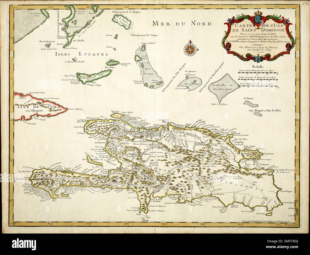 Carte de l'Isle de Saint Domingue. Detached from unidentified source ...