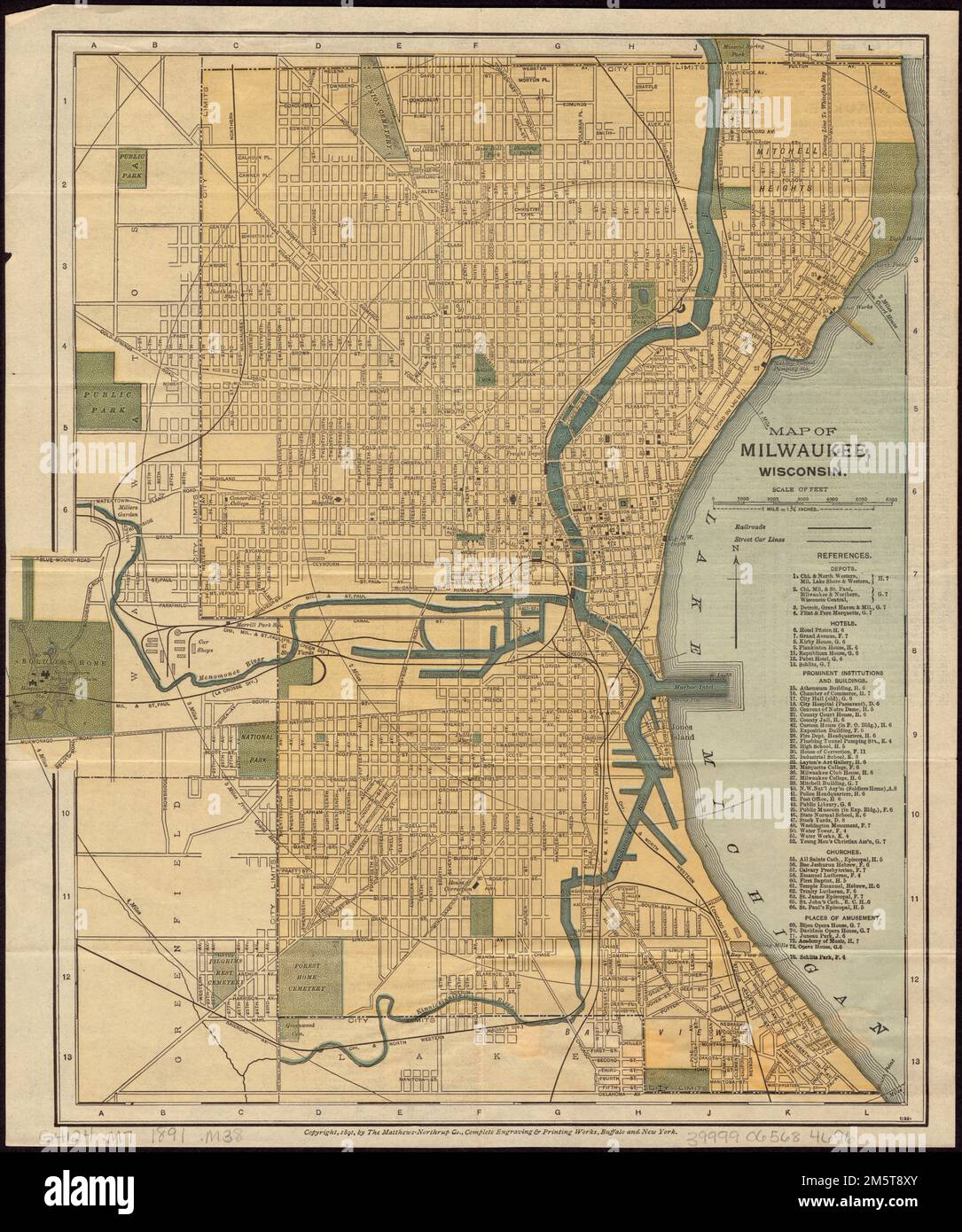 Milwaukee county map hi-res stock photography and images - Alamy