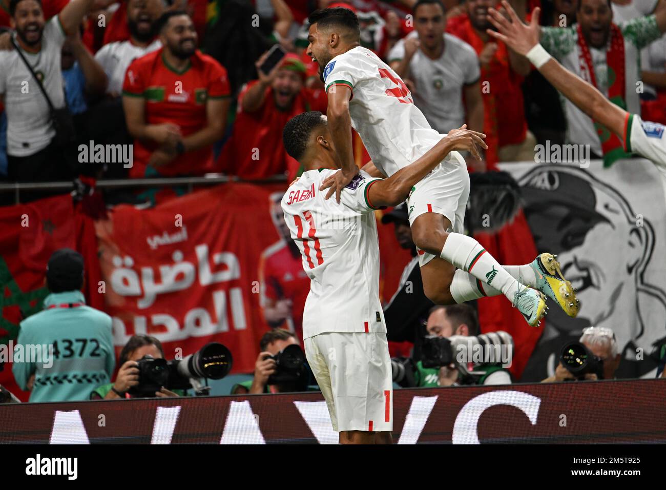 Abdelhamid SABIRI, Yahya ATTIAT-ALLAH in action during the FIFA 2022 ...