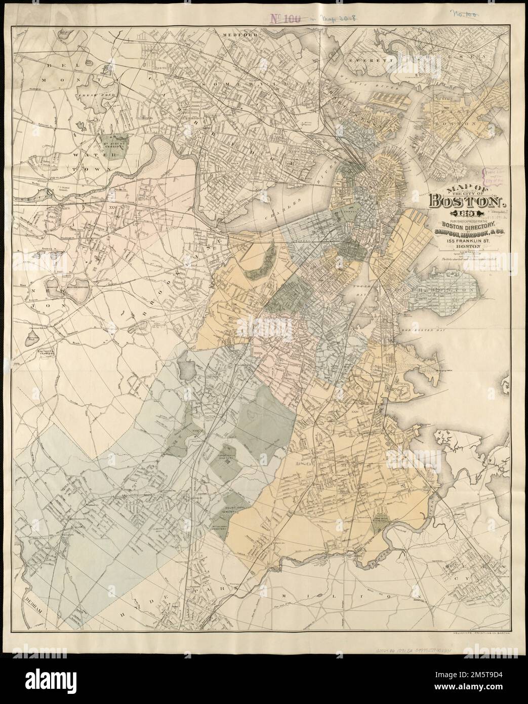Map of the city of Boston, for 1891. Covers also parts of adjacent ...