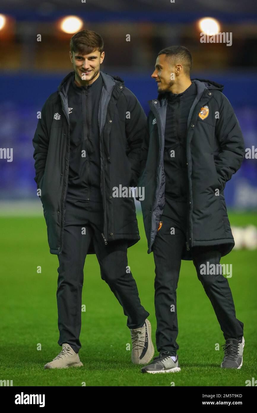 Ryan Longman #16 of Hull City and Tyler Smith #22 of Hull City arrives ...