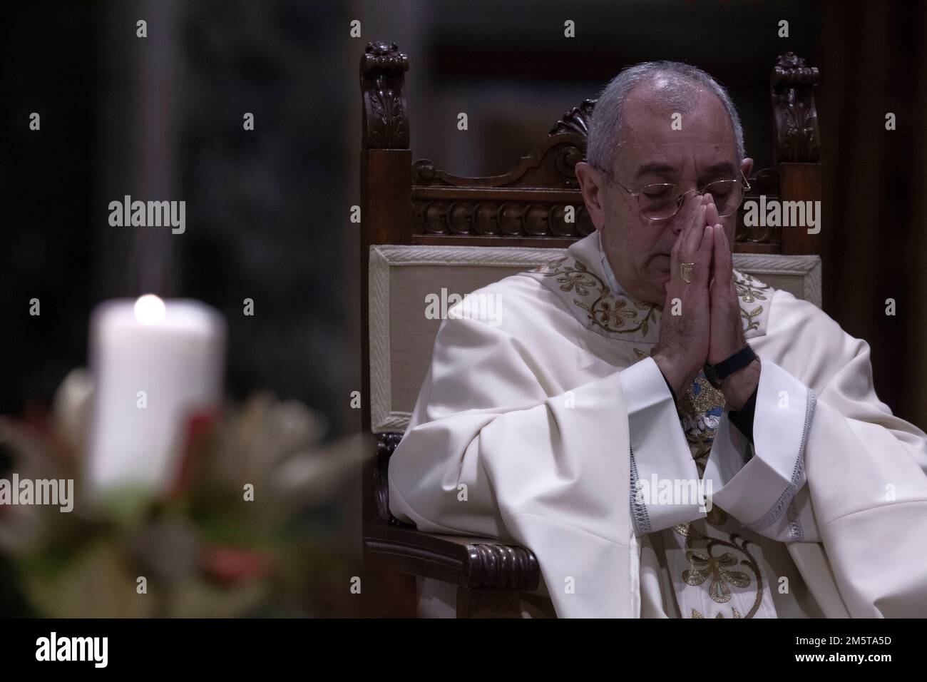 Rome, Italy, 30 december 2022. Cardinal Angelo De Donatis celebrates a ...
