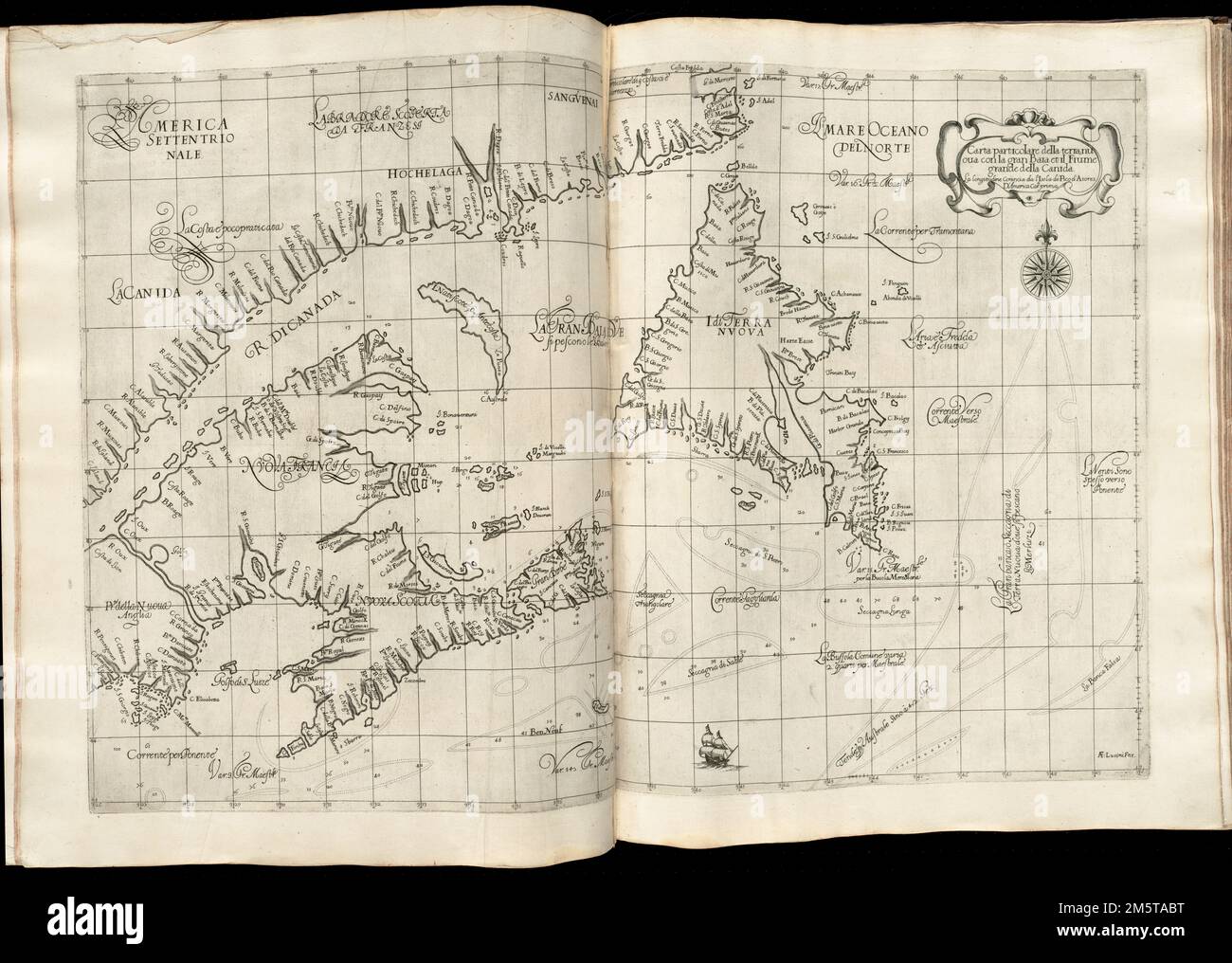 Carta particolare della terra nuoua con la Gran Baia et il Fiume Grande ...