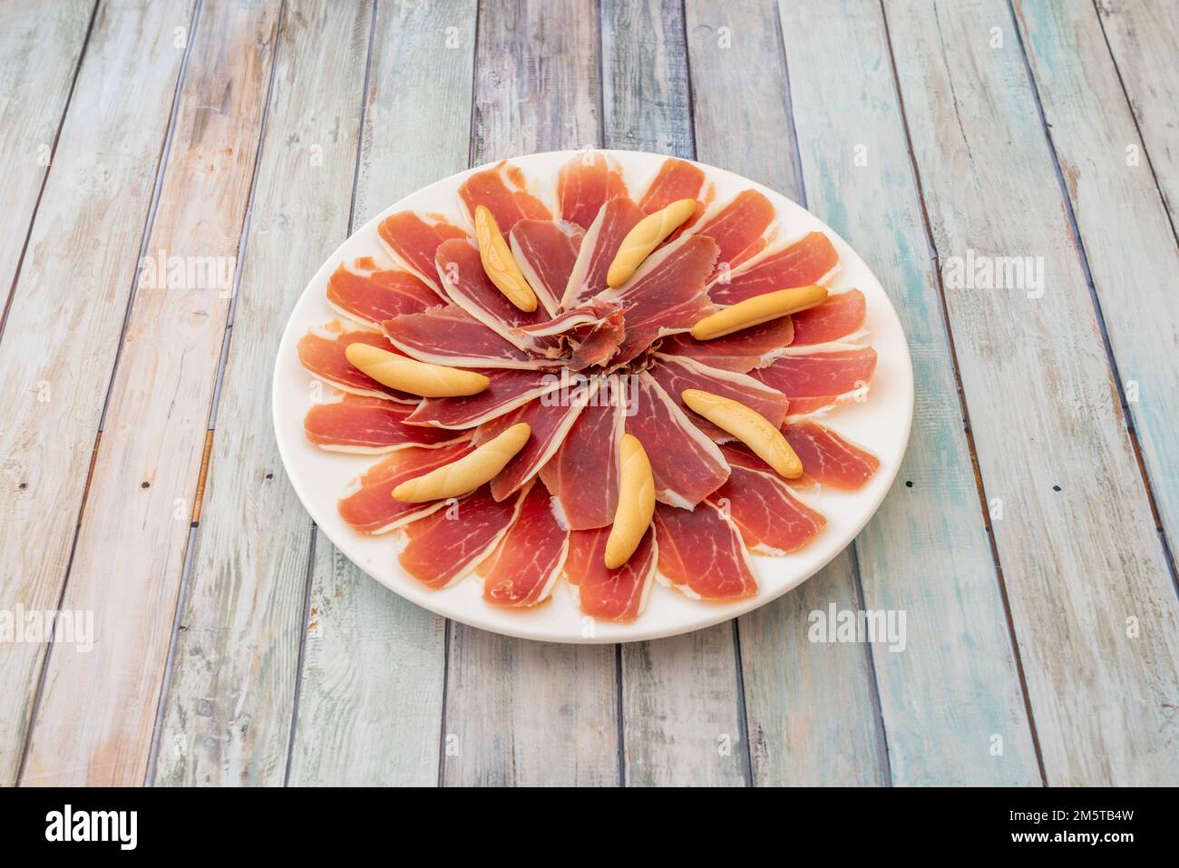 Great portion of Iberian ham with croutons which is one of the most ...