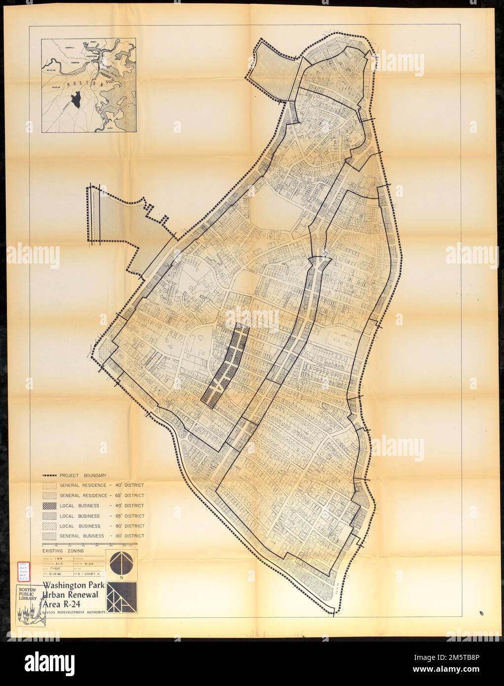 Washington Park urban renewal area r-24 : existing zoning. Part of a ...