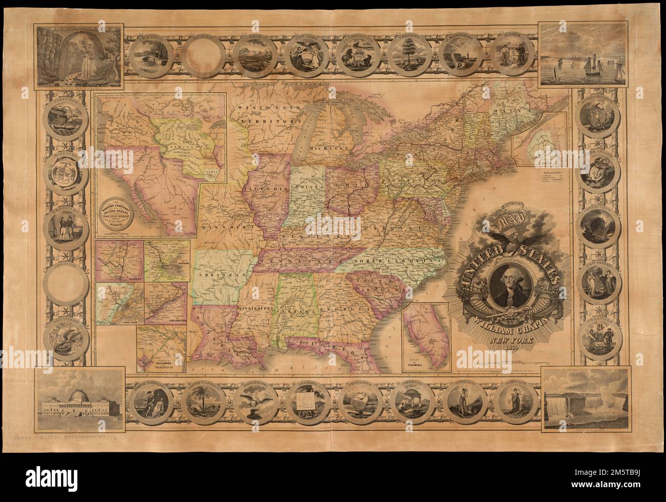 National map of the United States. Relief shown by hachures. Insets ...