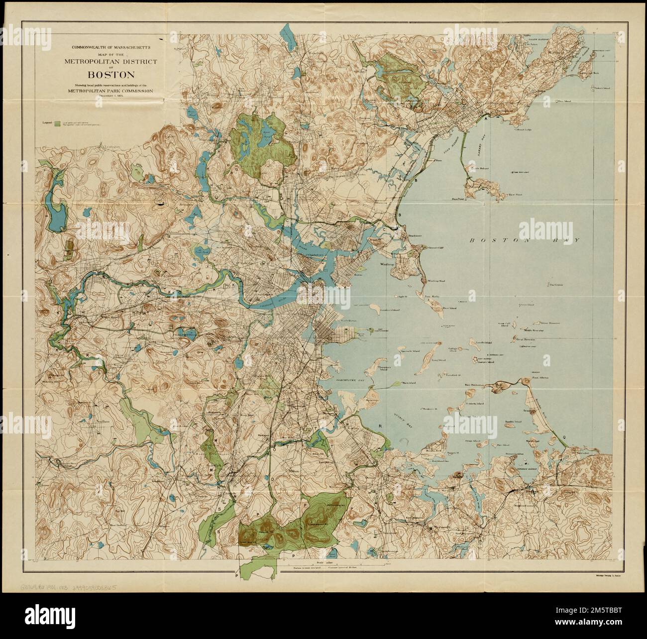 Map of the metropolitan district of Boston, Massachusetts : showing ...