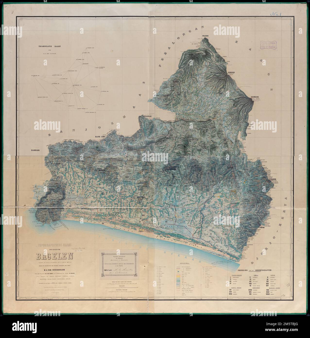 Topographische kaart der residentie Bagelen : opgenomen ten gevolge ...
