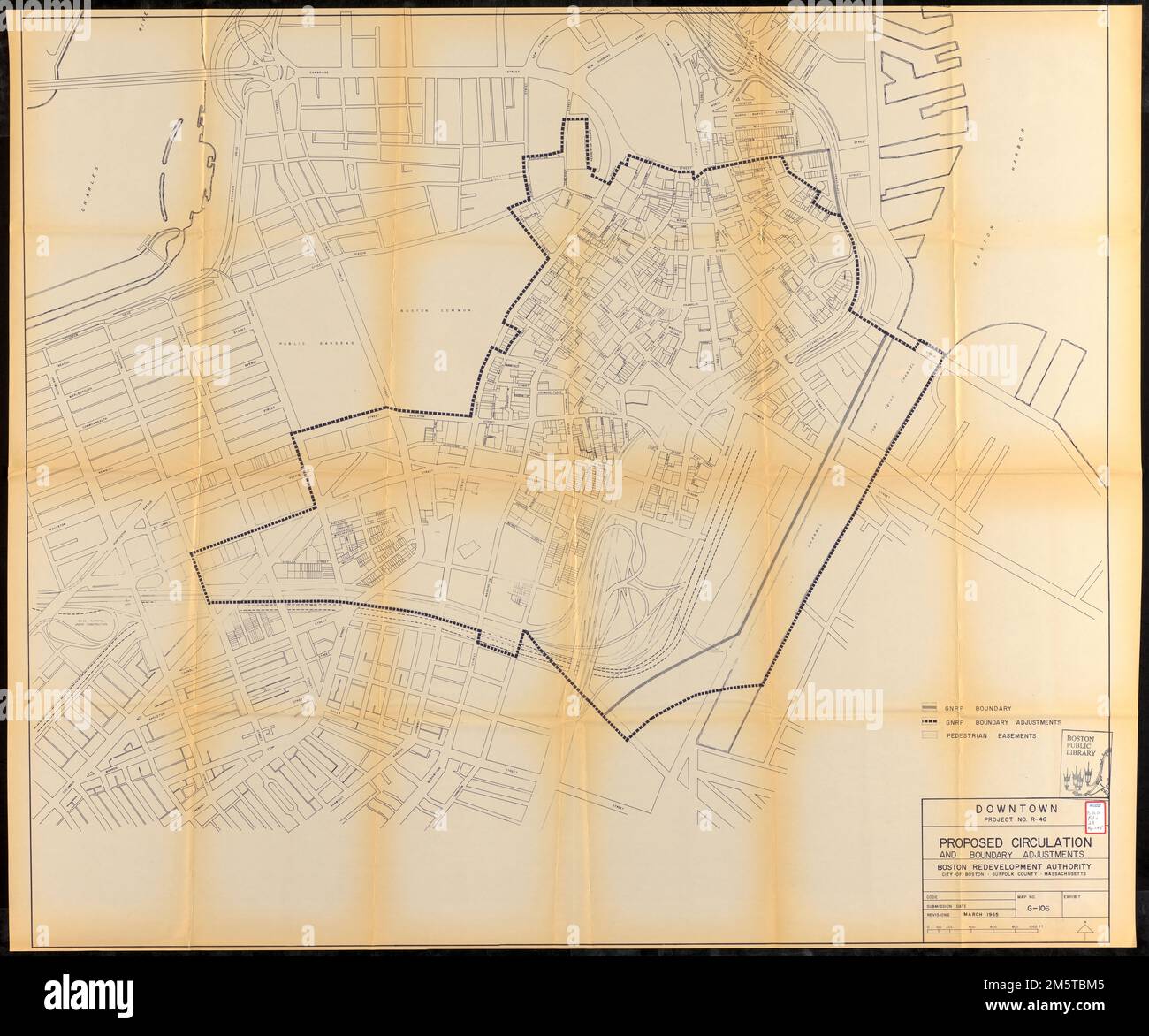 Downtown project no. Mass. r-46 : proposed circulation and boundary ...
