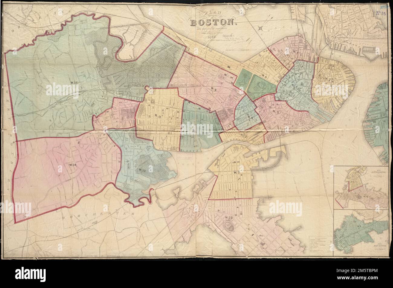 Plan of Boston, with additions and corrections. Oriented with north ...