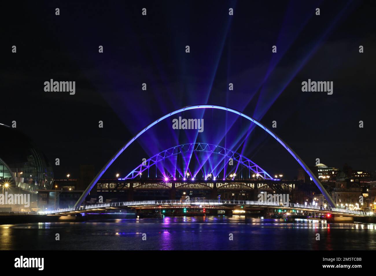 Newcastle upon Tyne, UK. 30 December 2022. Laser Light City, BAFTA ...