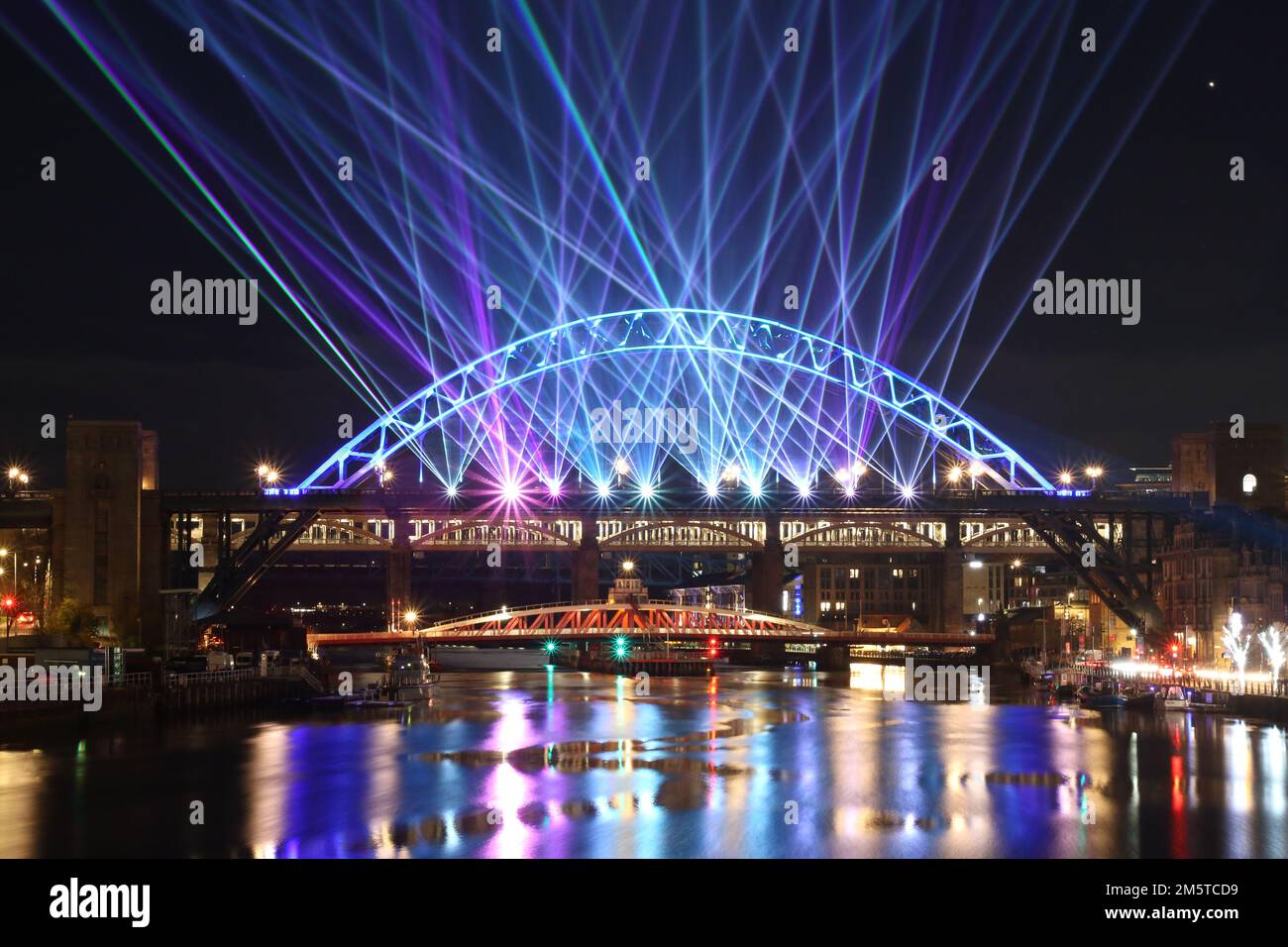 Newcastle upon Tyne, UK. 30 December 2022. Laser Light City, BAFTA ...