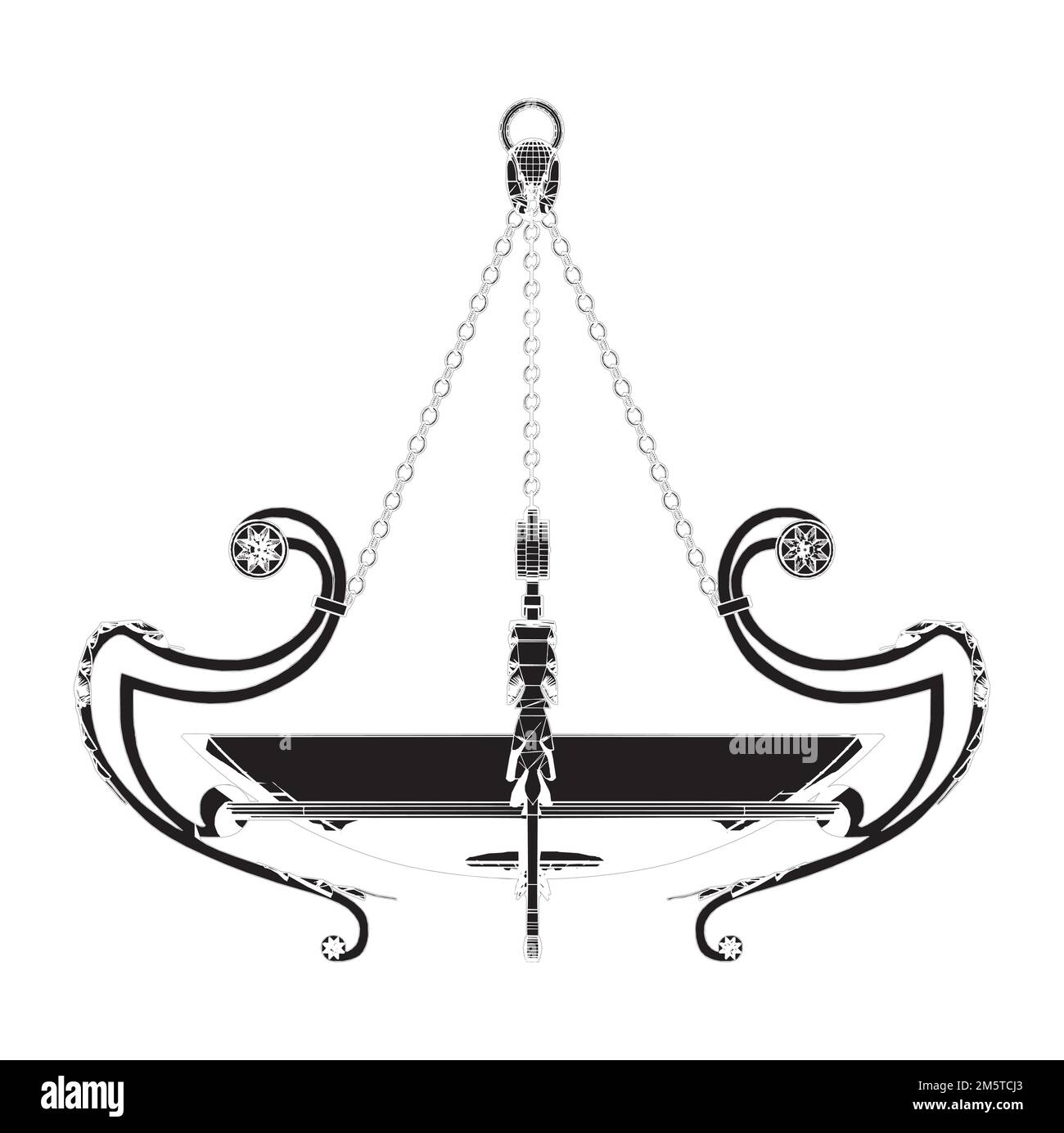 Luster Chandelier Vector. Illustration Isolated On White Background. A ...