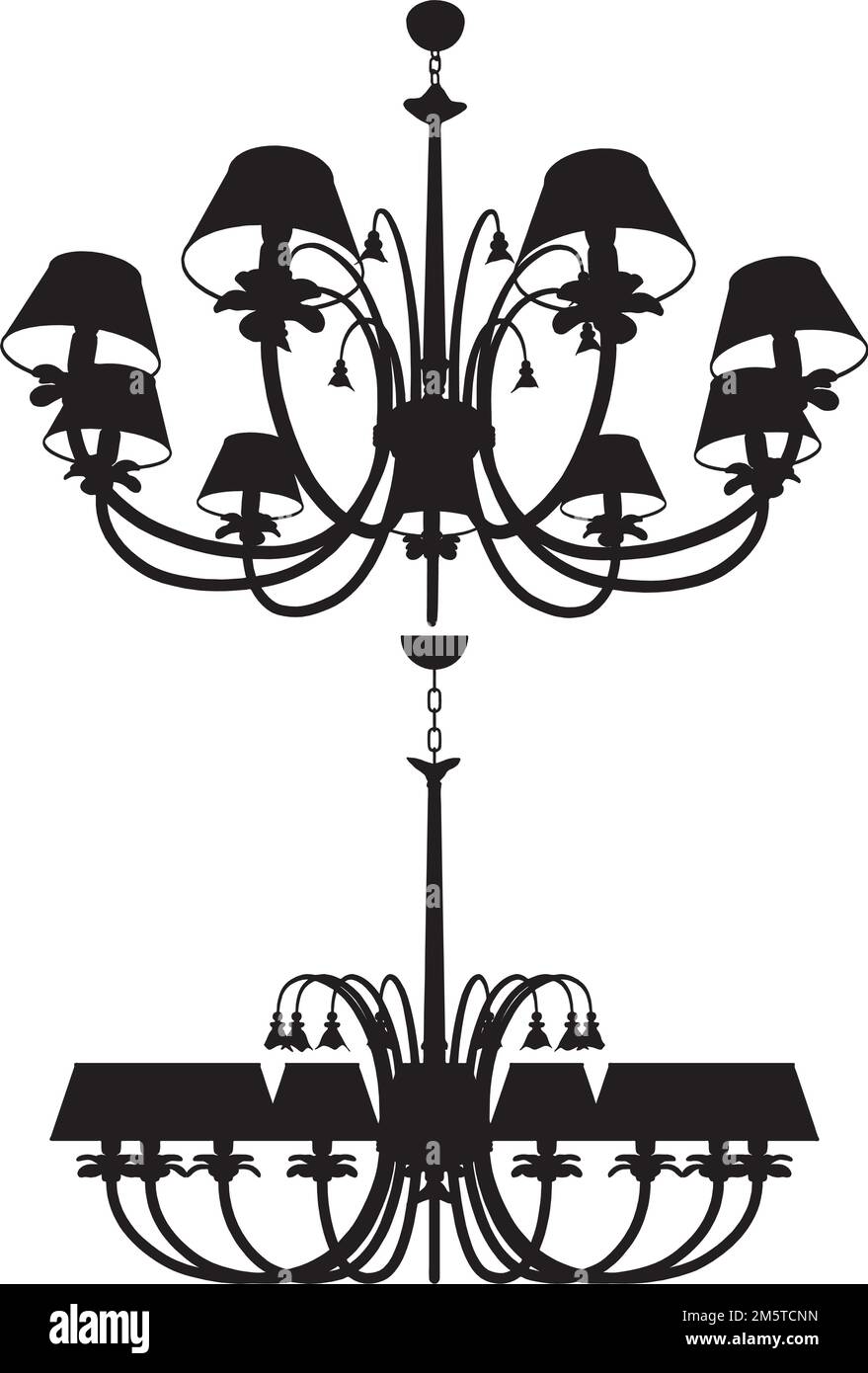 Luster Chandelier Vector. Illustration Isolated On White Background. A ...