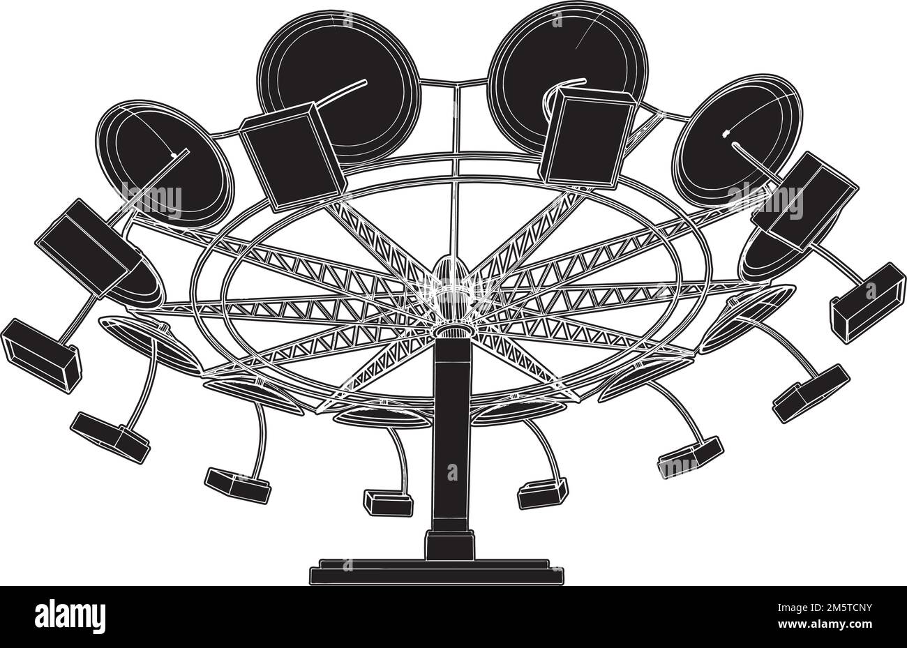 Carousel Vector. Illustration Isolated On White Background. A vector ...