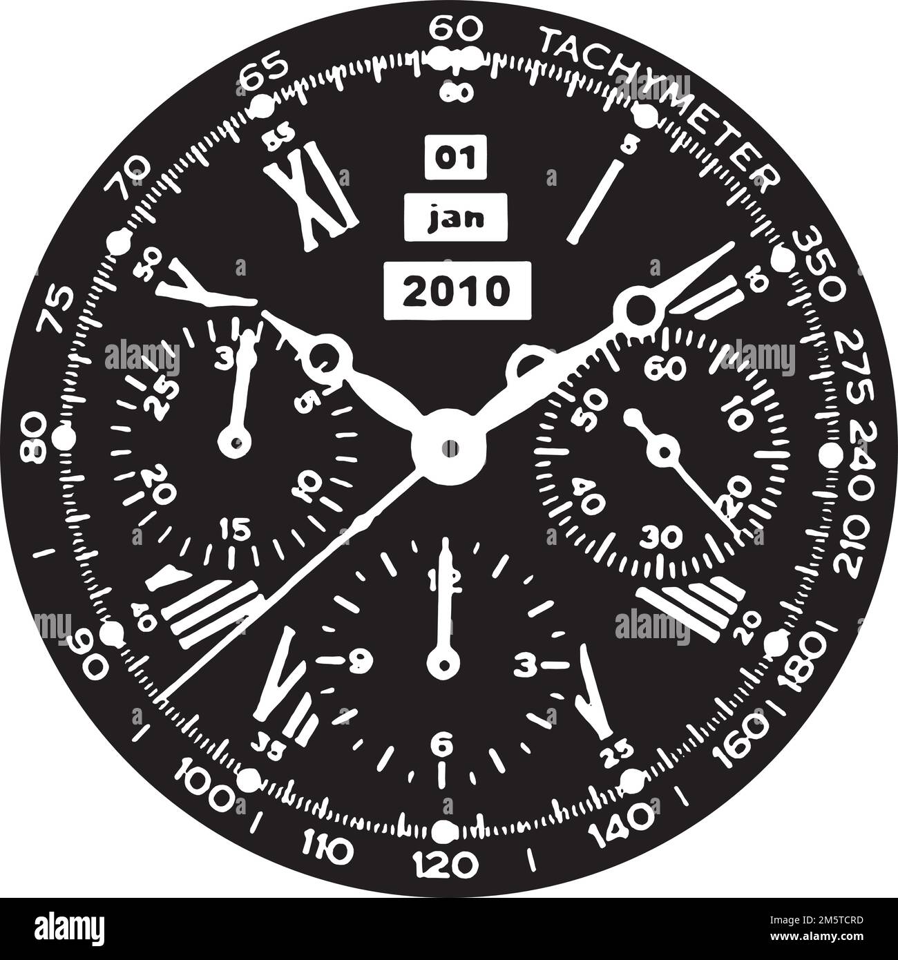 Clock Watch Vector. Illustration Isolated On White Background. A vector ...