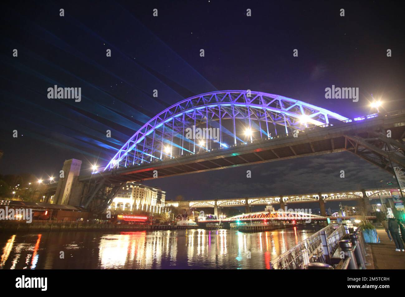 Newcastle upon Tyne, UK. 30 December 2022. Laser Light City, BAFTA ...
