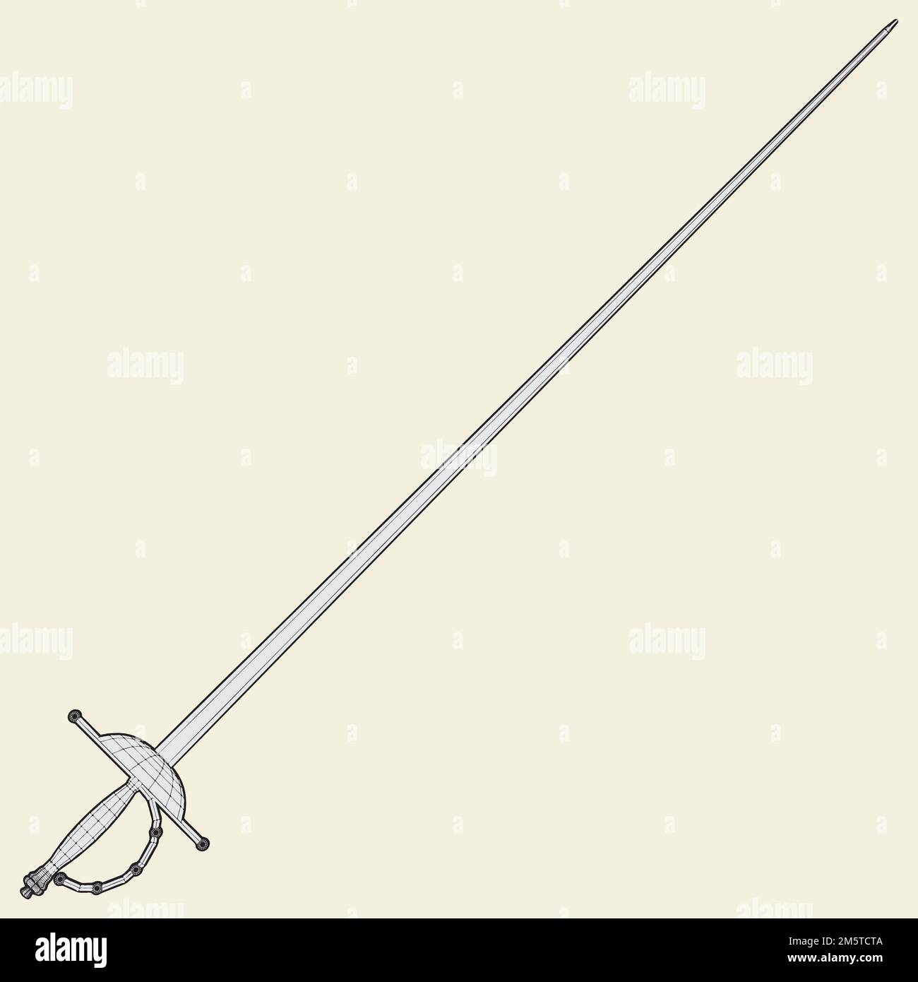 Swords Vector. Illustration Isolated On White Background. A vector ...